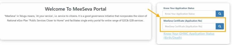 TS Meeseva Application Status With Transaction ID 2024 Check Online ...